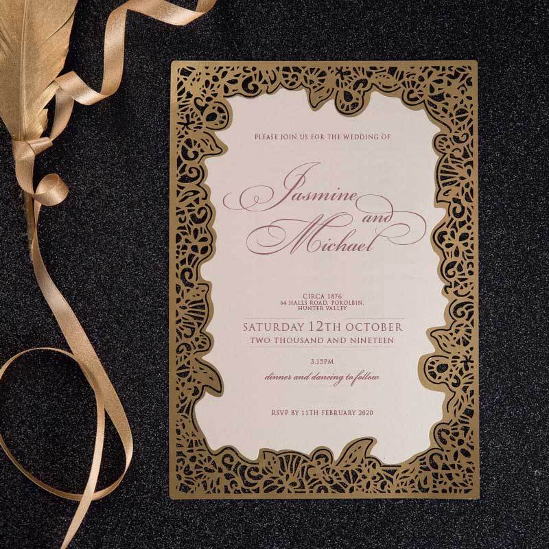 Mirror Foil Invitations | Laser-cut Invitations | Pixel and Ink Designs ...