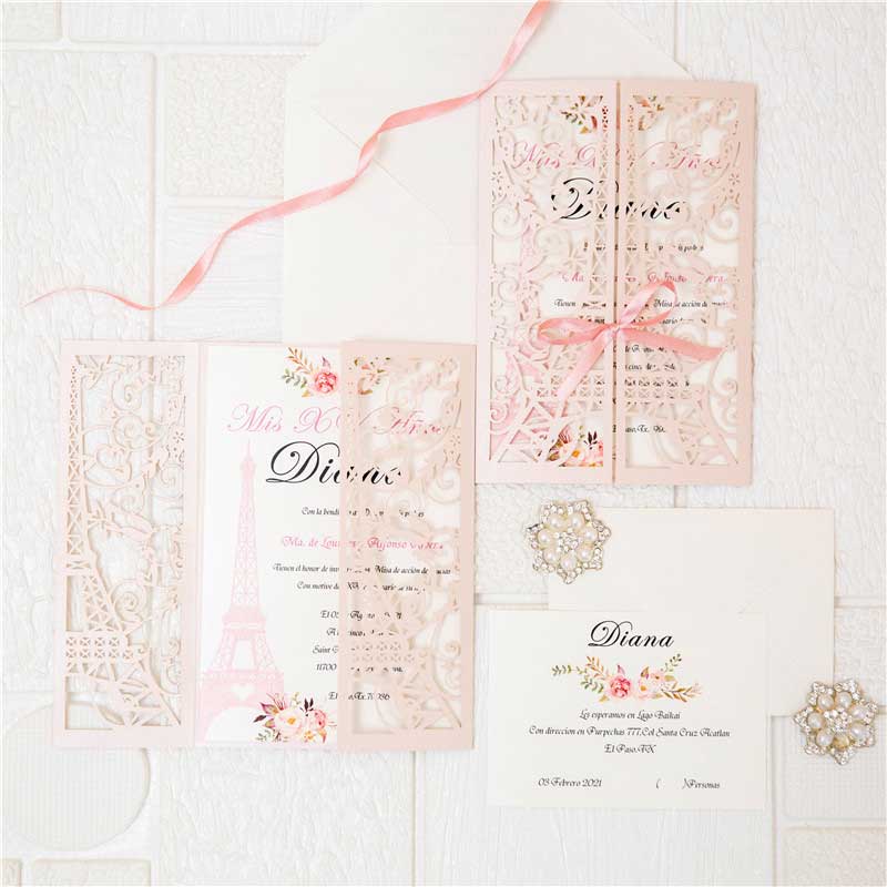 Eiffel Tower Wedding Invitation