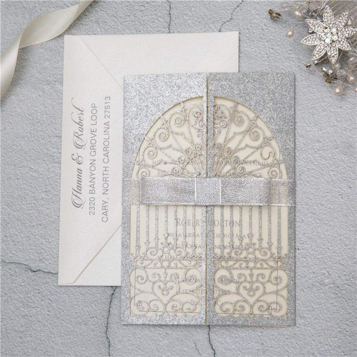Laser Cut Invitations Garden Gate Unique Pink Gate Laser Cut