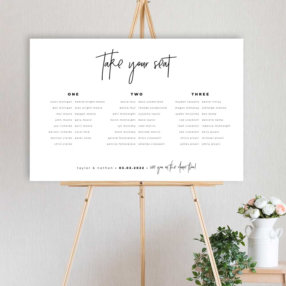 Table Seating Plan | Event Signage | Pixel and Ink Designs – PIXEL AND ...