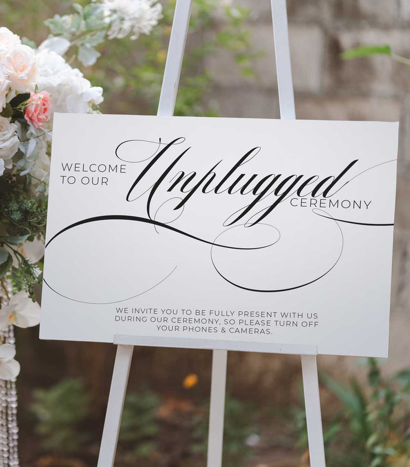 Unplugged Sign | Event Signage | Pixel and Ink Designs
