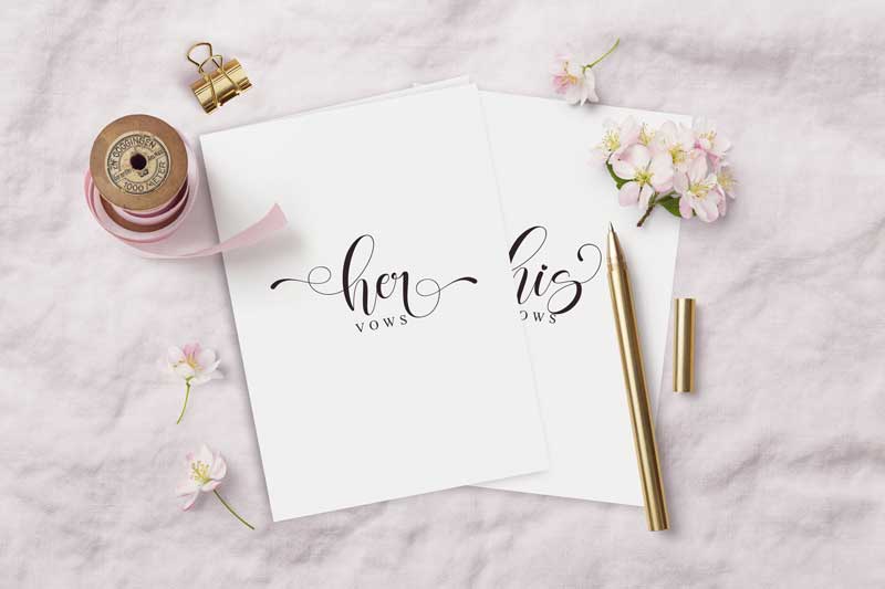 Vow Cards & Booklets | Wedding Ceremony | Pixel and Ink Designs – PIXEL ...